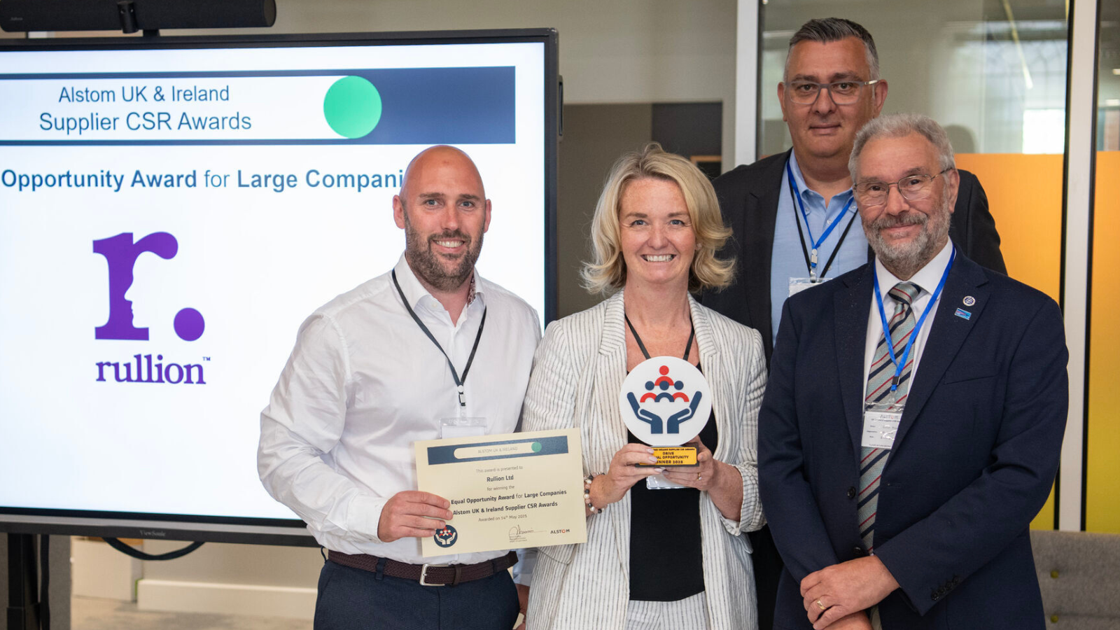 Rullion Awarded the Driving Equal Opportunity Award for Large Companies ...