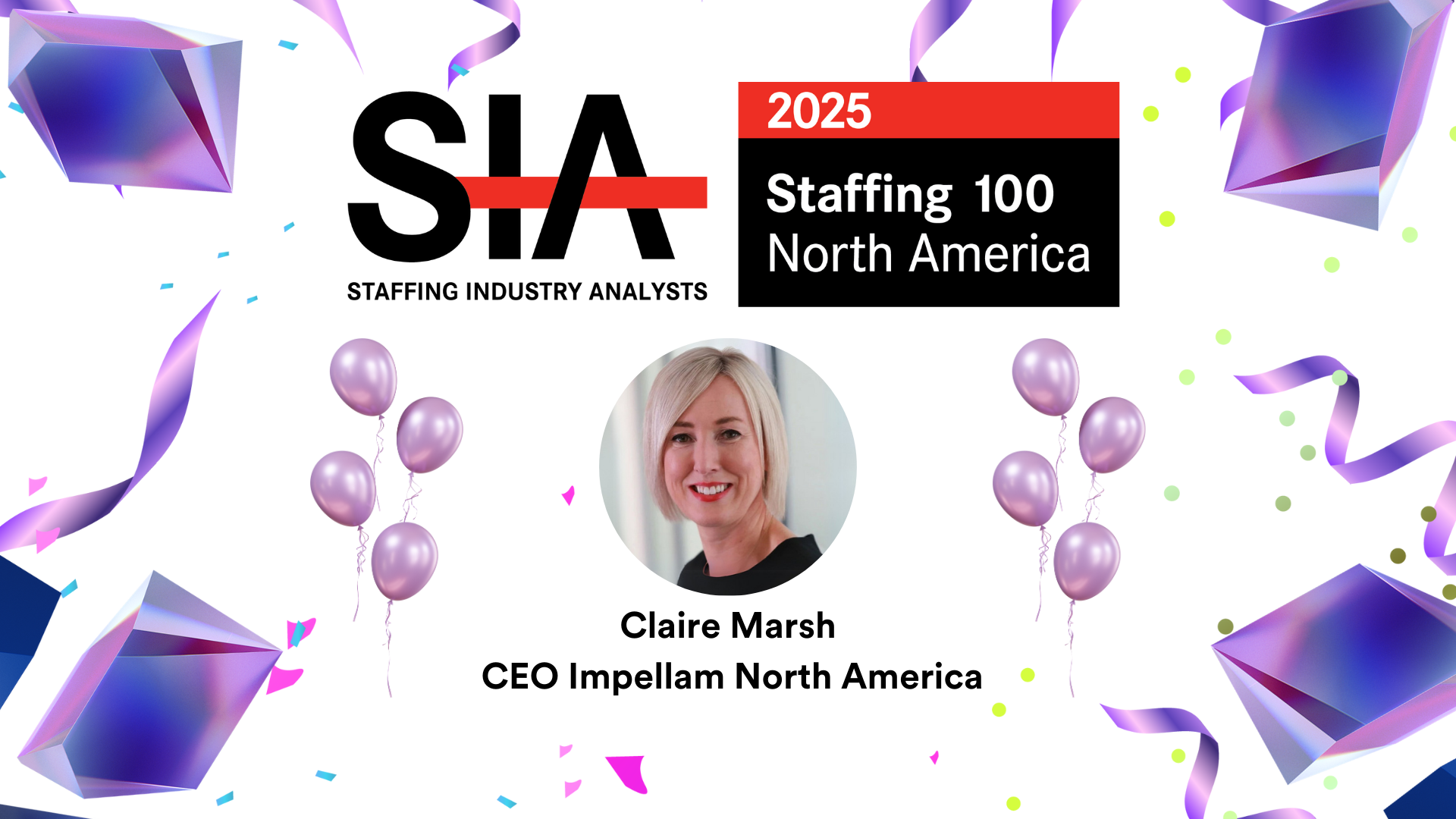 CEO named SIA 2025 Staffing 100 North America | Impellam