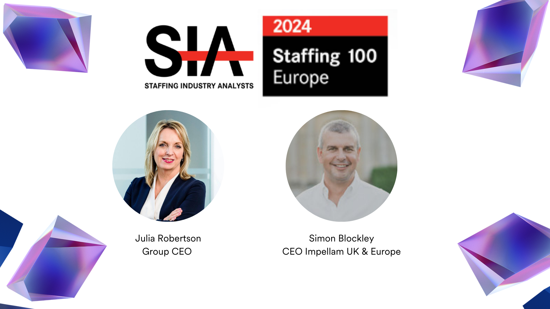 Impellam CEO's in Staffing Industry Analysts 2024 Top 100